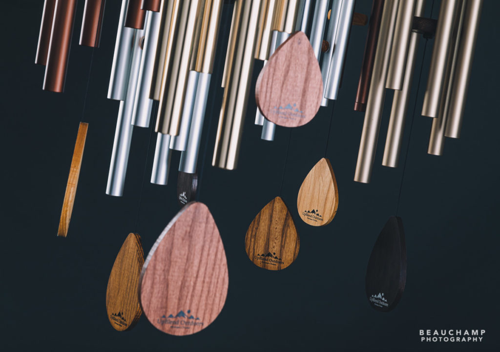 UpBlend Outdoors Wind Chimes: Product Photography – Beauchamp Photography